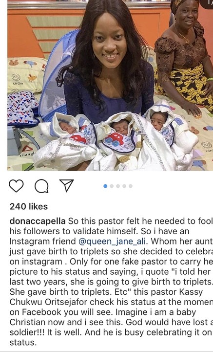 Lady calls out Pastor for sharing fake testimony - WuzupNigeria